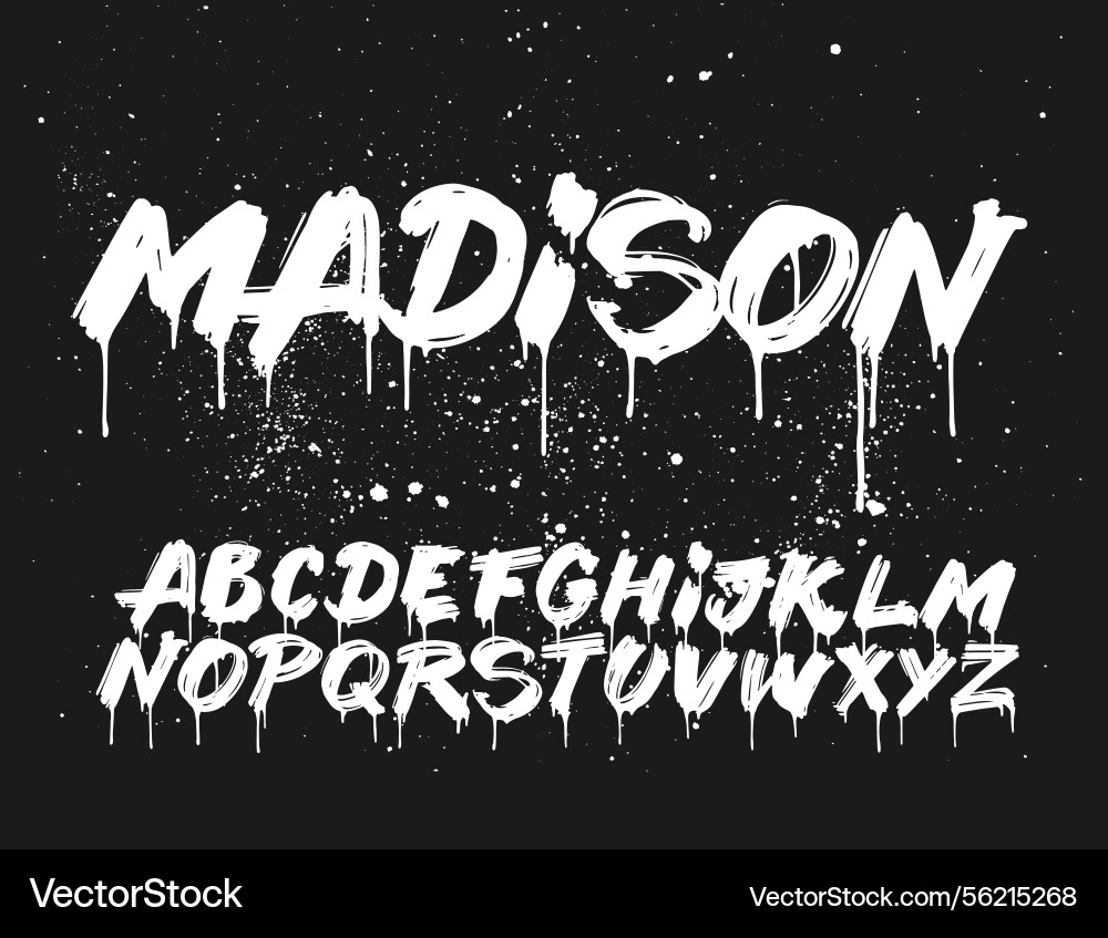 Dripping Bubble Letters Alphabet