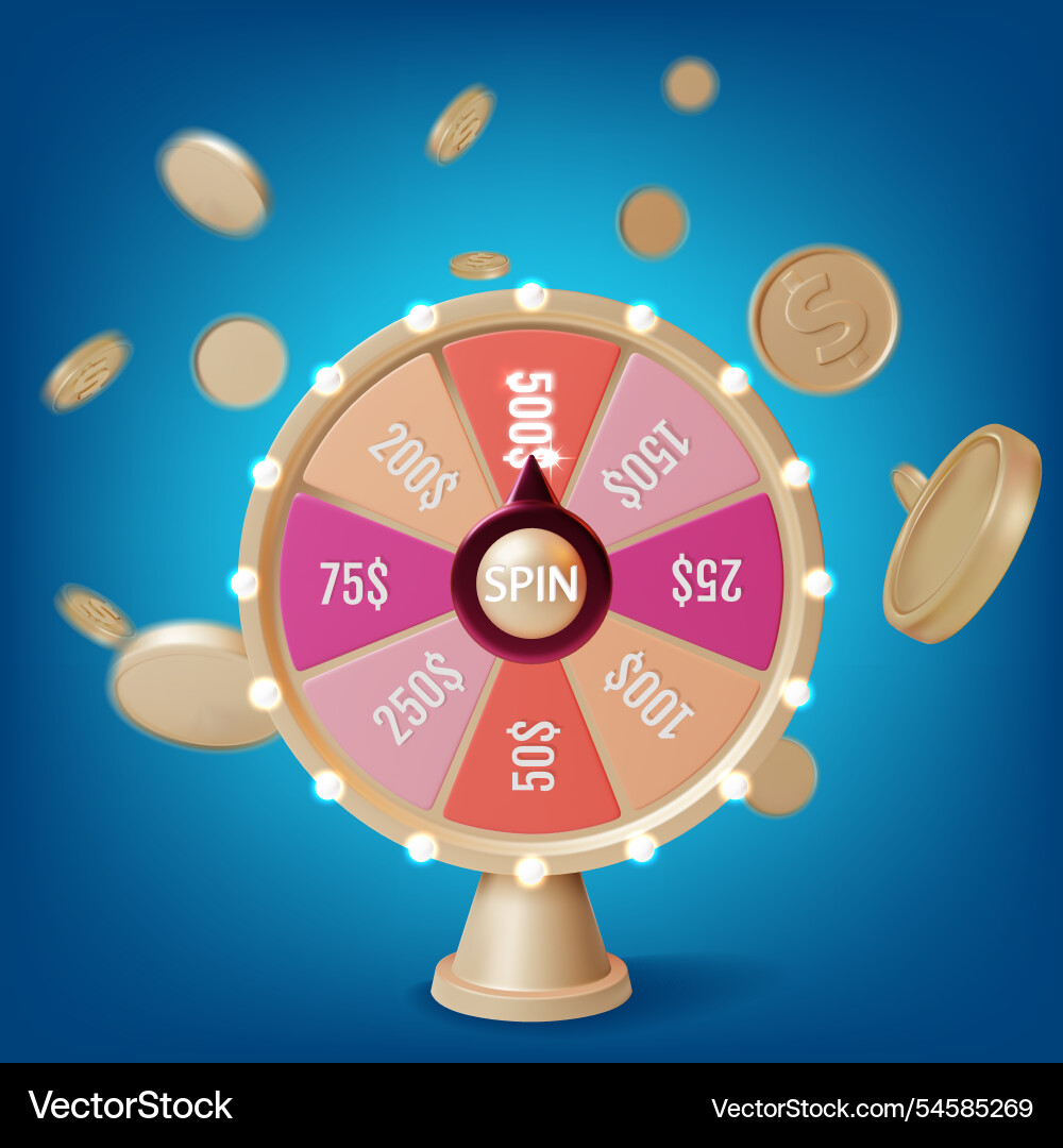 3d fortune spinning wheel plasticine cartoon style