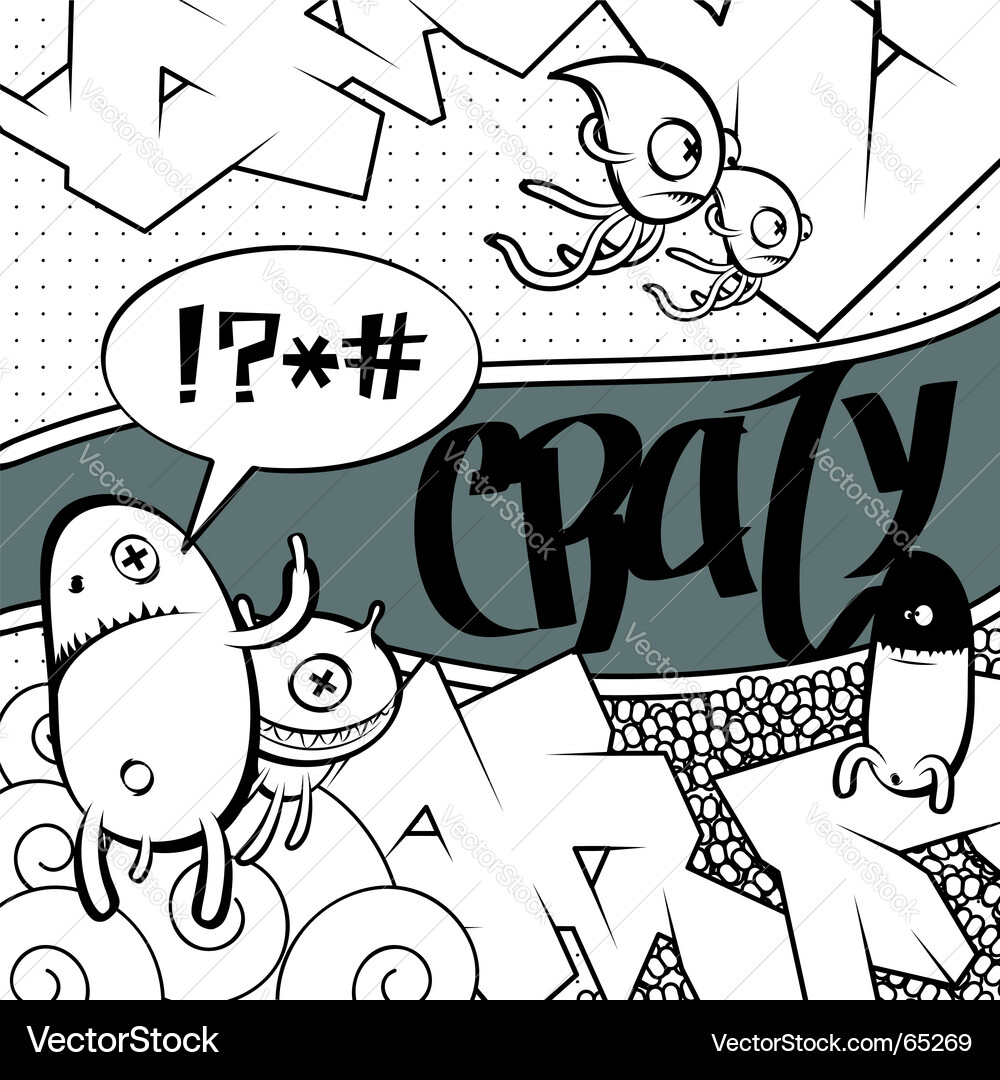 Colorful Monster Chaos Royalty Free Vector Image