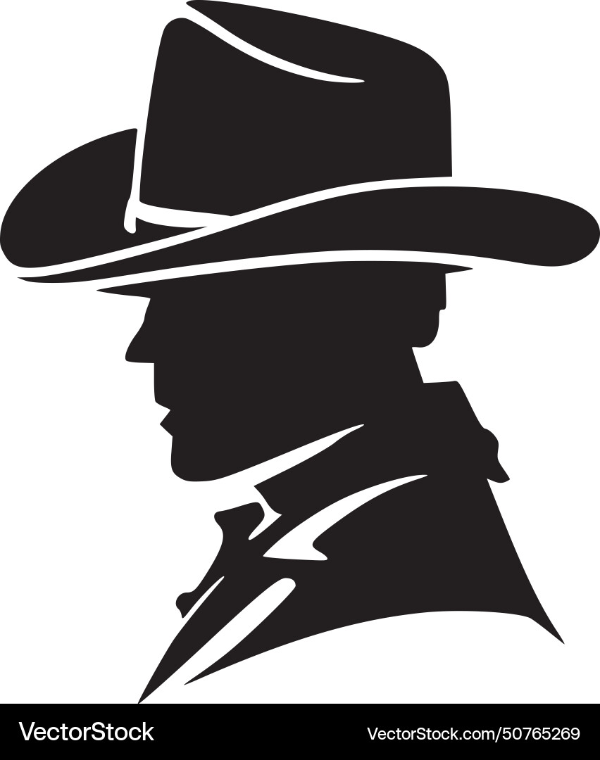 Cowboy - minimalist and simple silhouette Vector Image