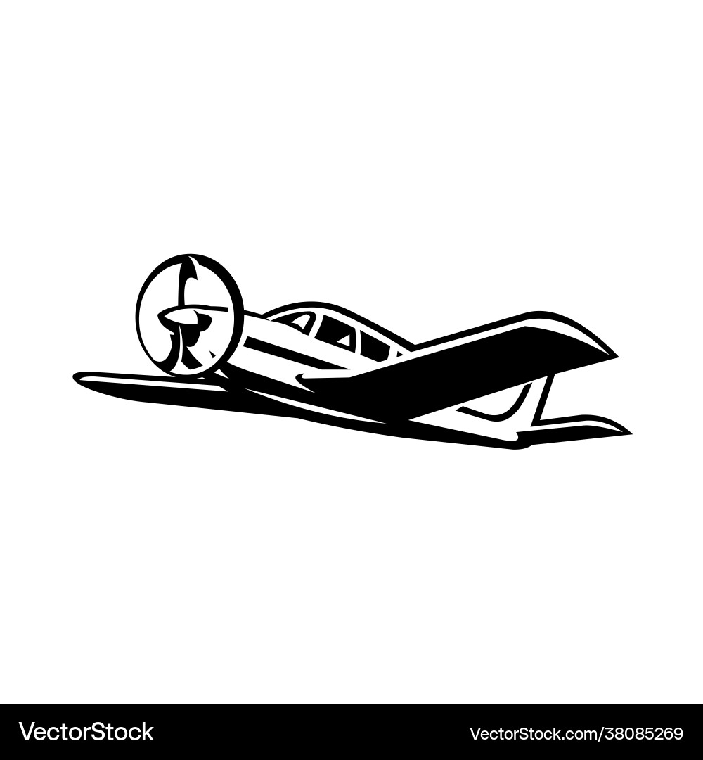 Flying boat airplane aviation isolated Royalty Free Vector