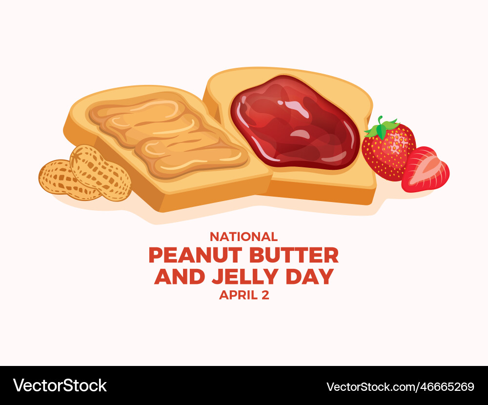 National peanut butter and jelly day poster Vector Image