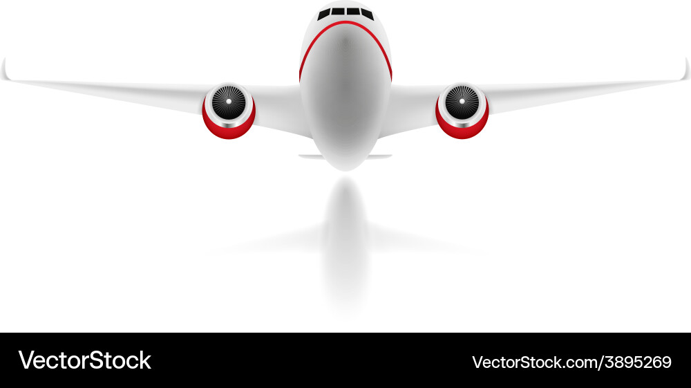 Plane on white background Royalty Free Vector Image