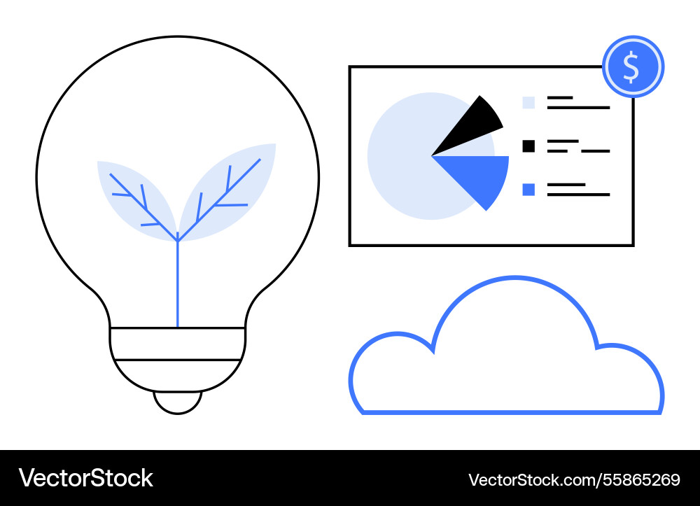 Sustainability innovation with data insights Vector Image