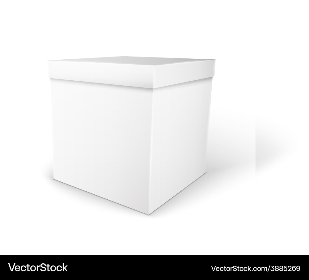 White package box Royalty Free Vector Image - VectorStock