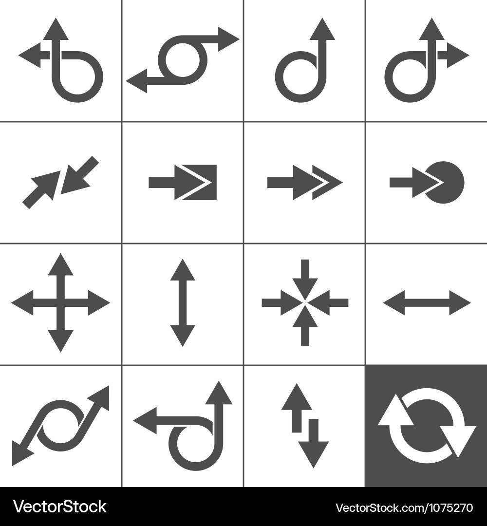 Arrow sign set Royalty Free Vector Image - VectorStock