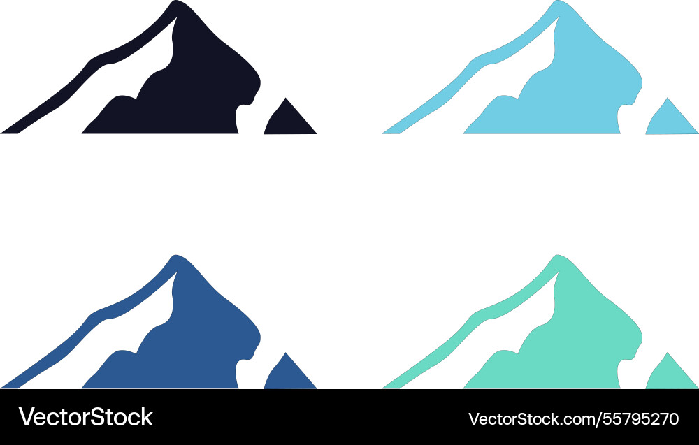 Blue hills sign symbol logo Royalty Free Vector Image