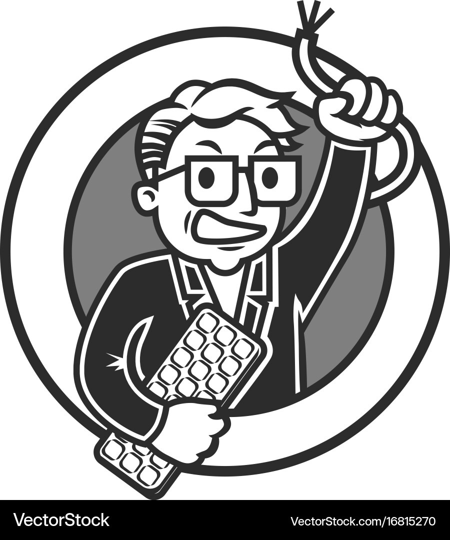 Cartoon it-angry man Royalty Free Vector Image