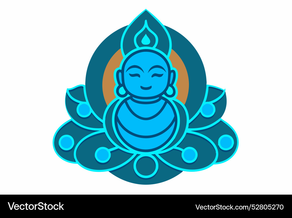 Cute buddha oriental Royalty Free Vector Image