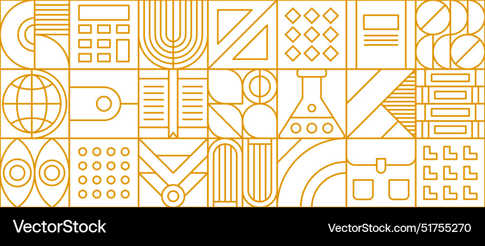 Education abstract modern geometric pattern Vector Image