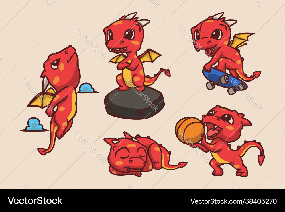Flying dragon cool skateboard Royalty Free Vector Image