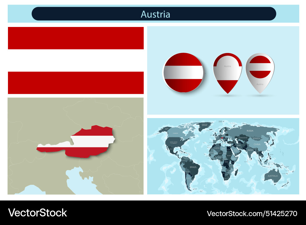 Political infographics made from maps and flags Vector Image