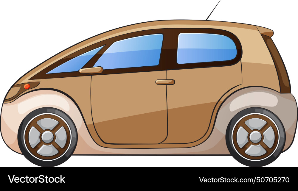 Stylized graphic of a small modern car Royalty Free Vector