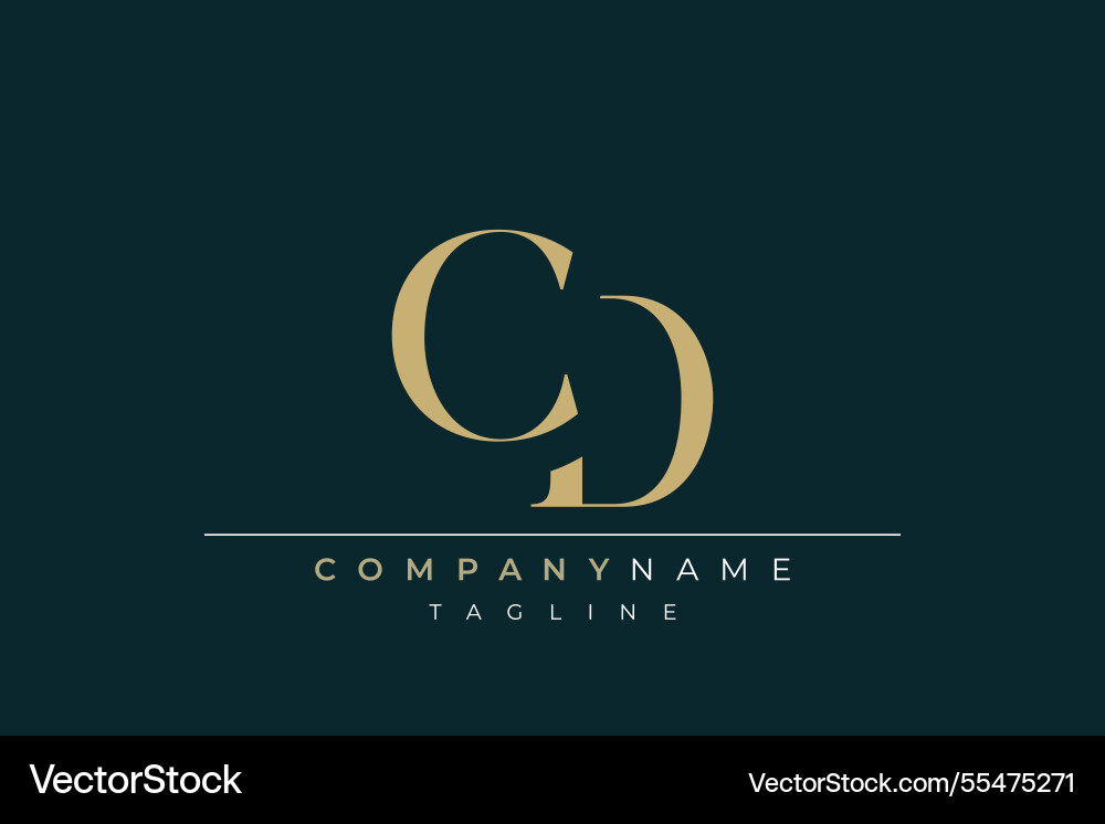 Cd abstract logo design Royalty Free Vector Image