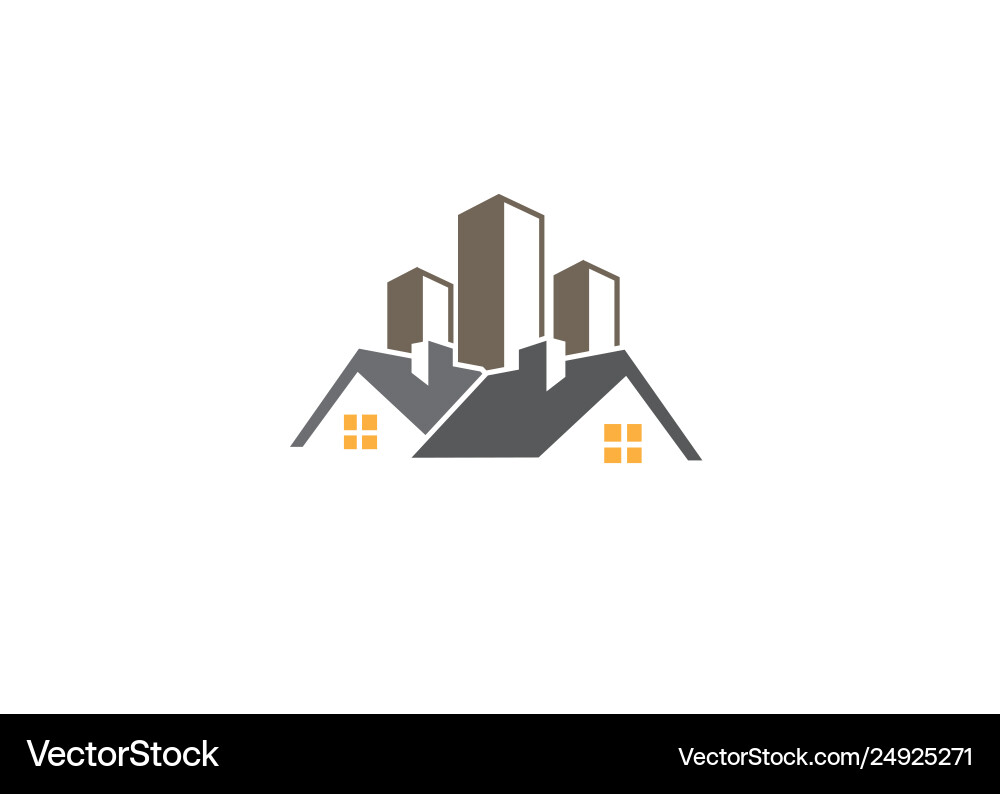 Creative abstract building logo design Royalty Free Vector