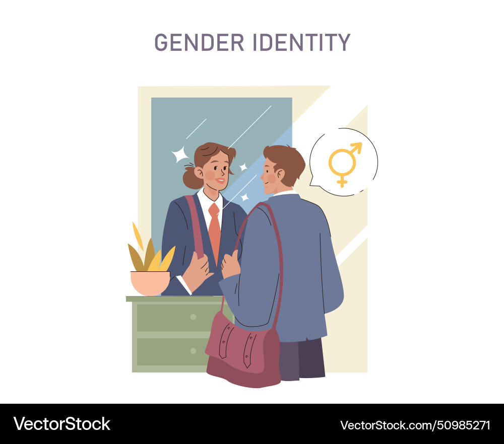 Gender identity concept Royalty Free Vector Image