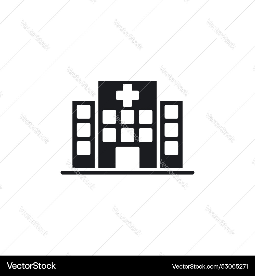 Hospital icon isolated on white background Vector Image