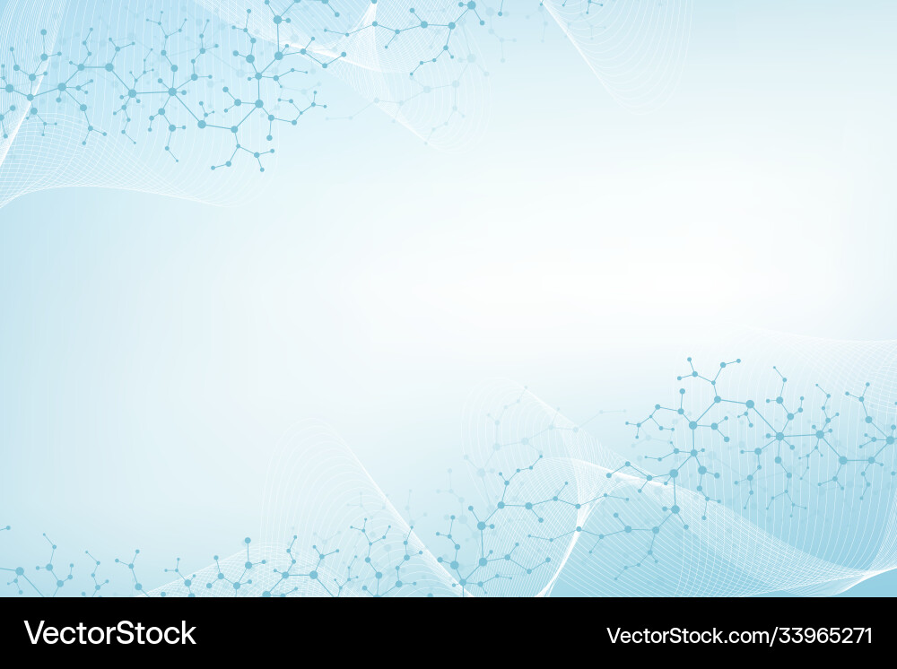 Molecular structure background science template Vector Image