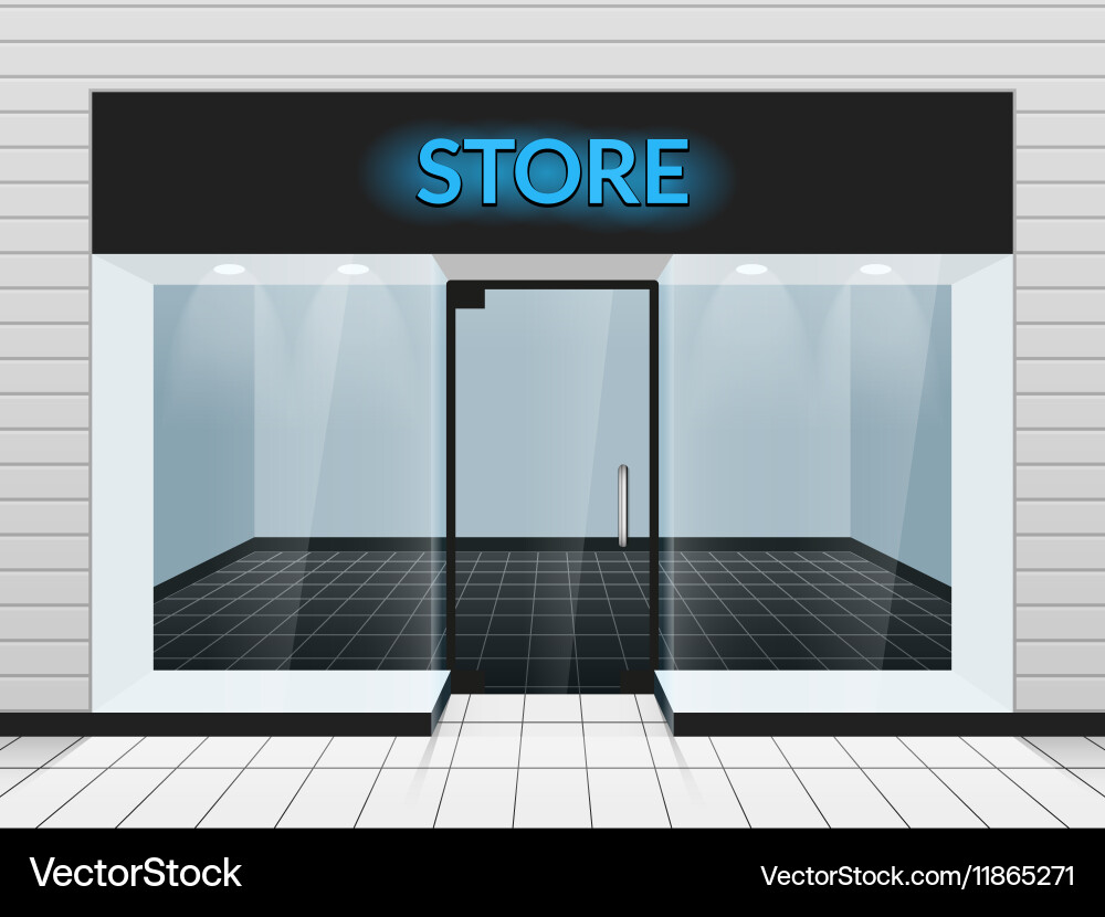 Shop front or store view Royalty Free Vector Image