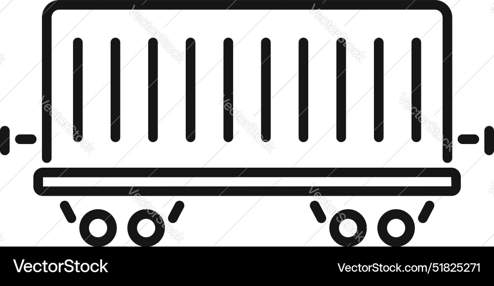 Train wagon carrying cargo container icon Vector Image