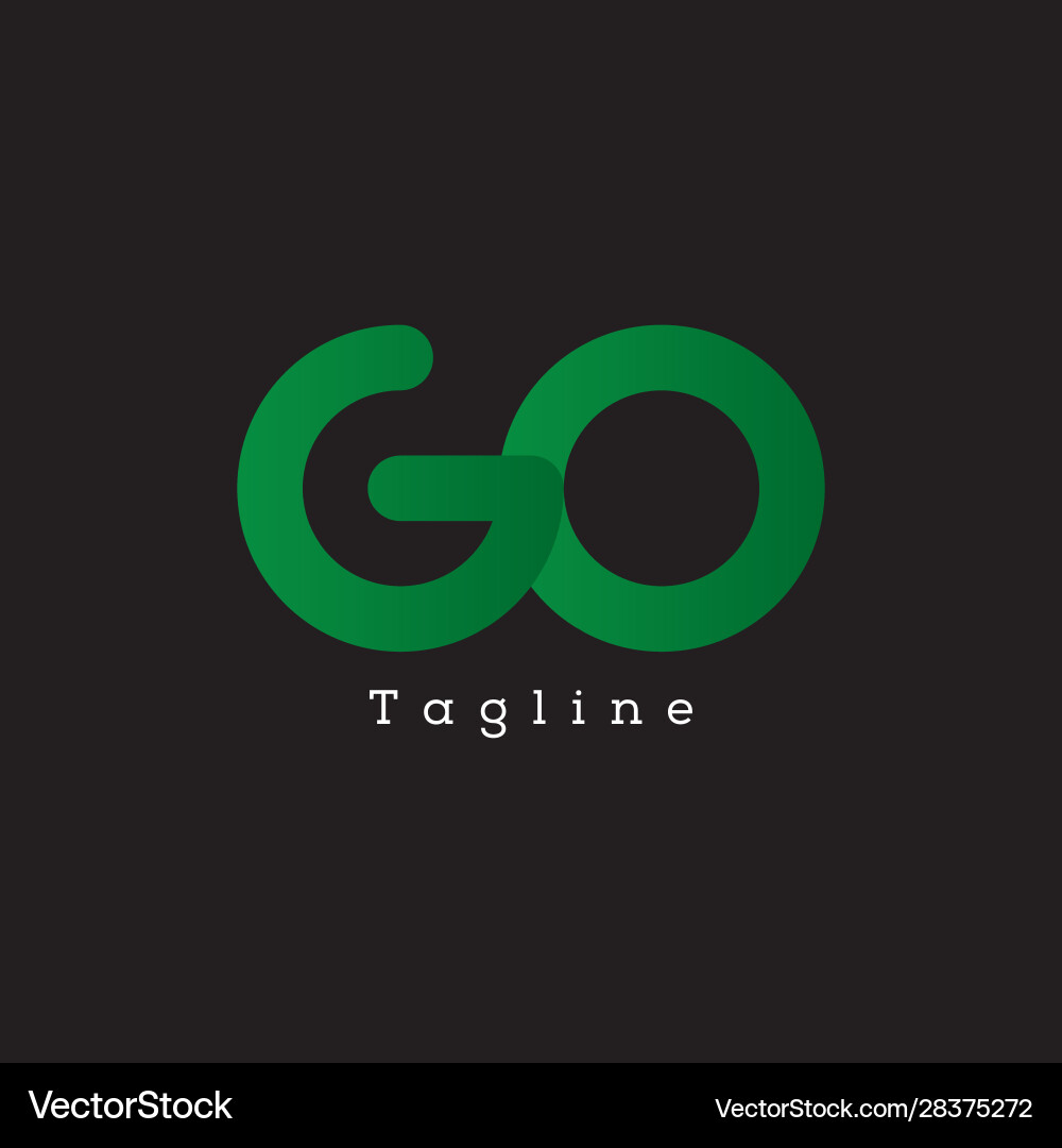 Go golden ratio logo Royalty Free Vector Image