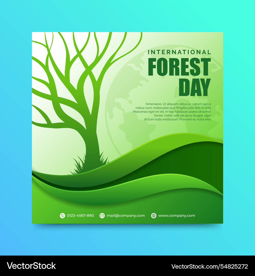 International forest day banner or poster Vector Image