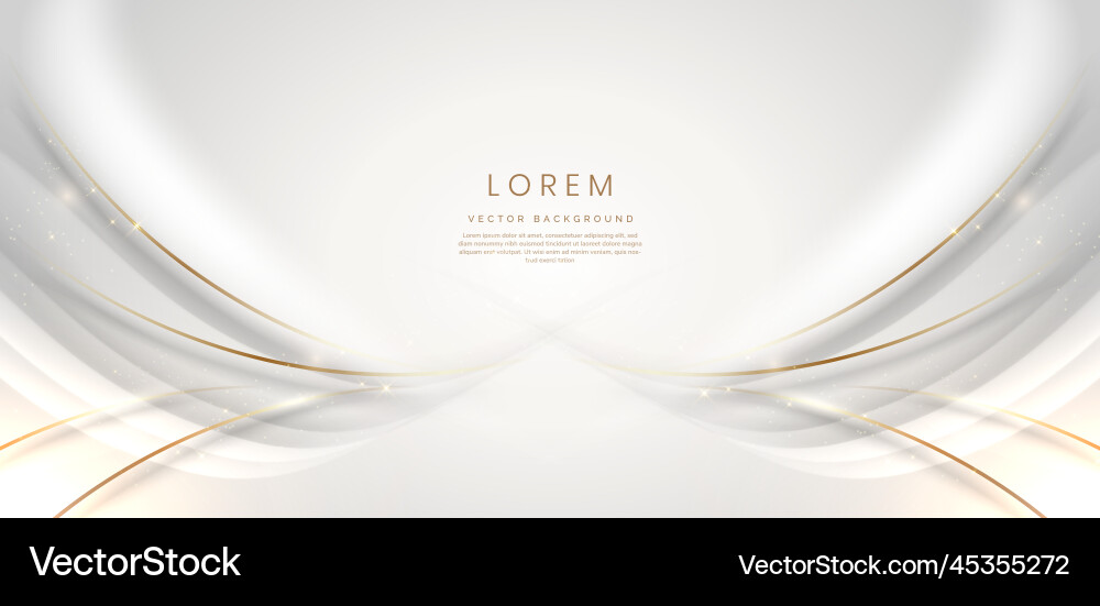 Luxury Curved Grey & White Background Vector Image