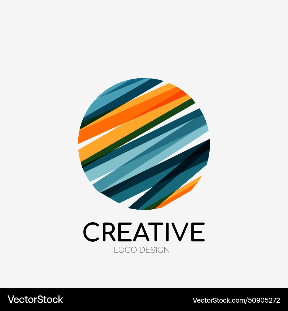 Modern abstract logo design geometric art Vector Image