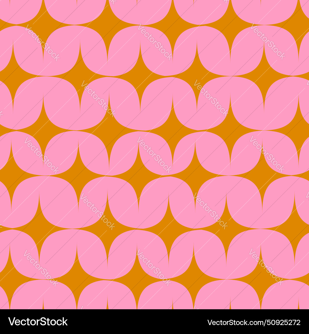 Retro Pink Starburst Pattern Royalty Free Vector Image