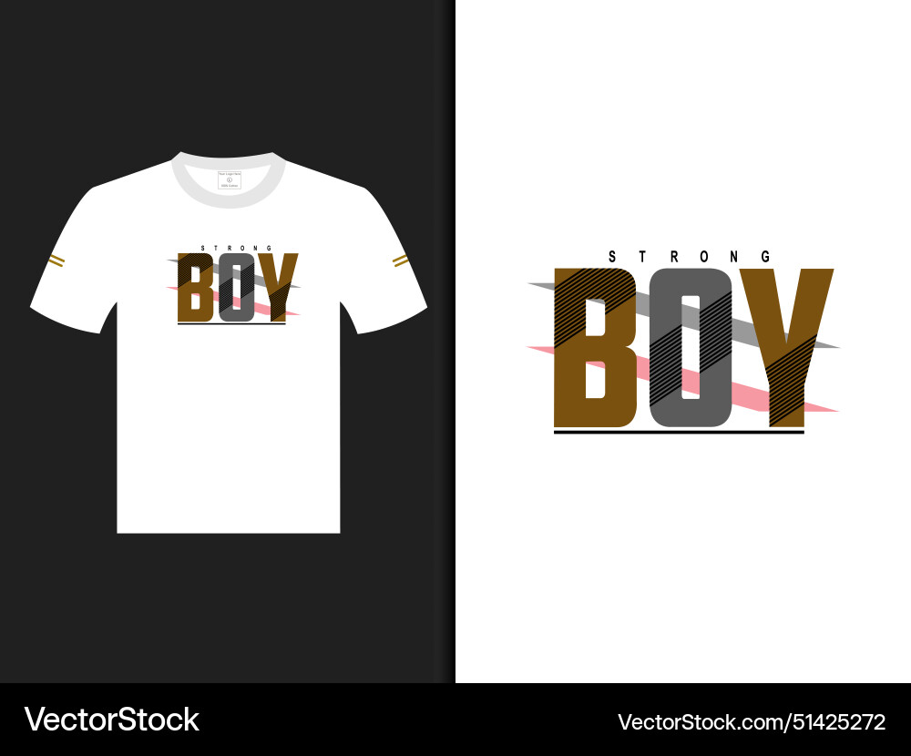 Strong boy t-shirt design Royalty Free Vector Image