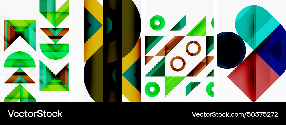 Triangle wallpaper or poster background design Vector Image