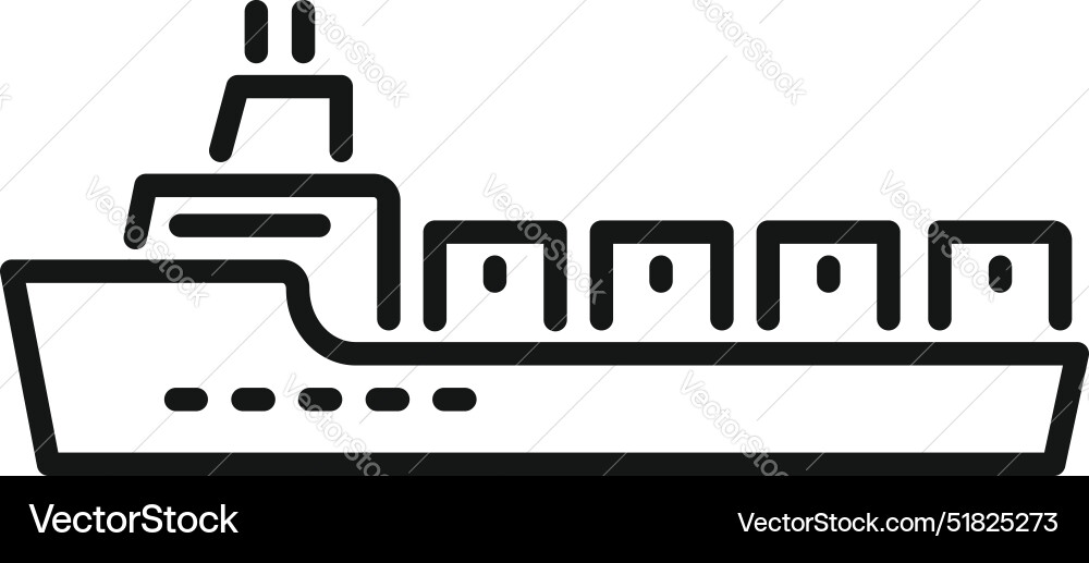 Cargo ship carrying freight containers shipping Vector Image