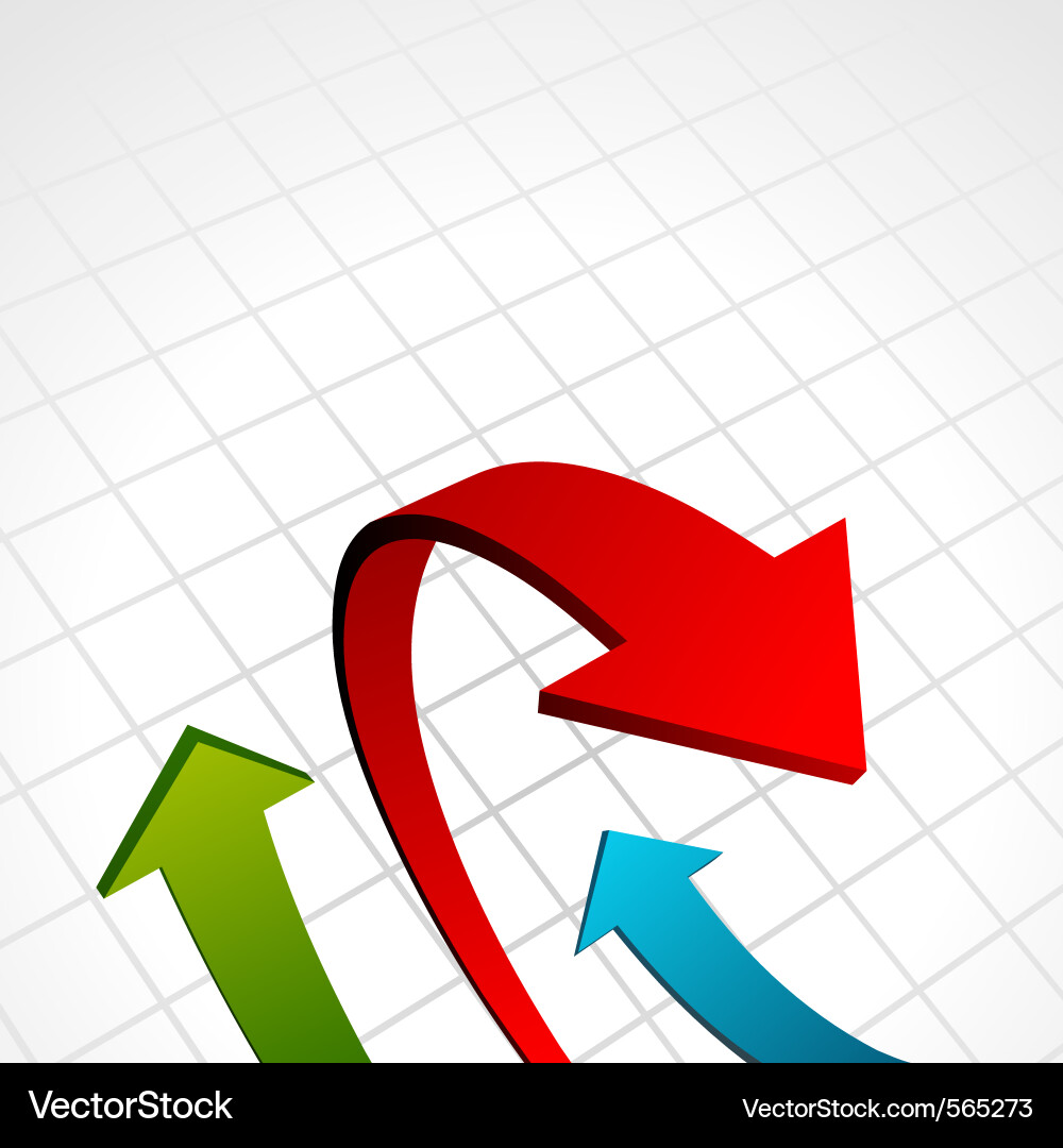 Graph arrows Royalty Free Vector Image - VectorStock