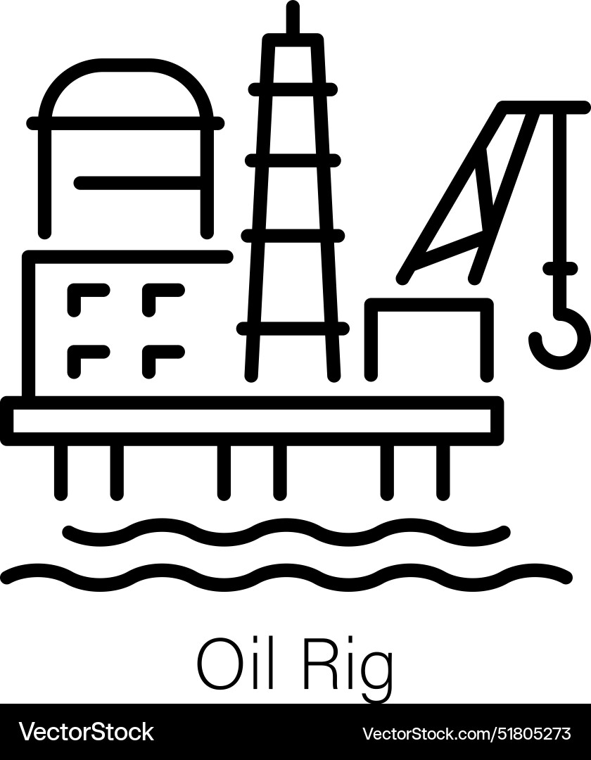 Oil rig Royalty Free Vector Image - VectorStock