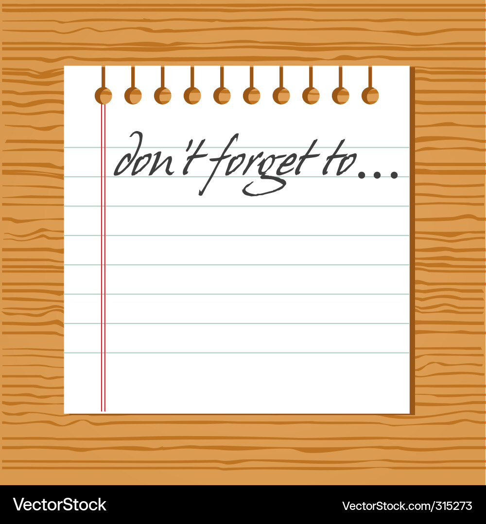 Reminder Royalty Free Vector Image - VectorStock