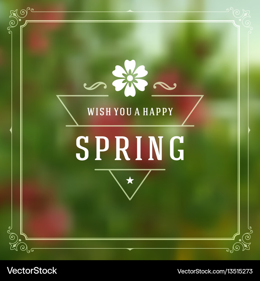 Spring typographic greeting card or poster Vector Image