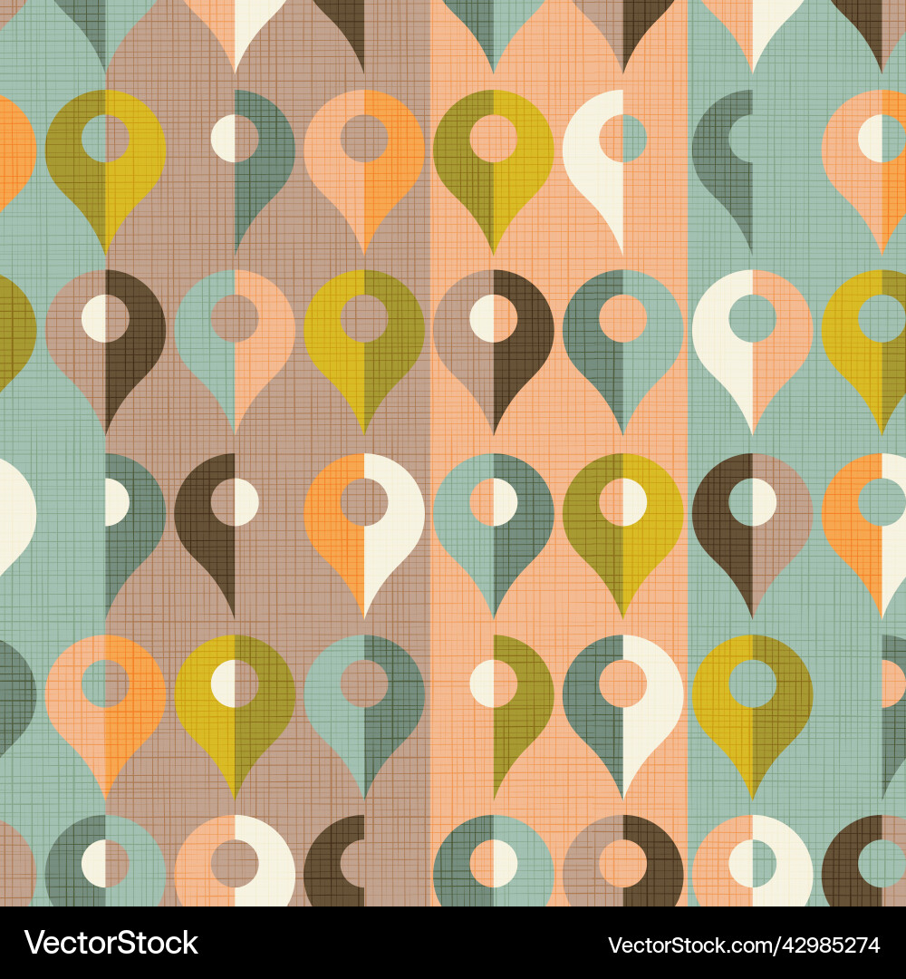 Abstract midcentury modern circle pattern Vector Image