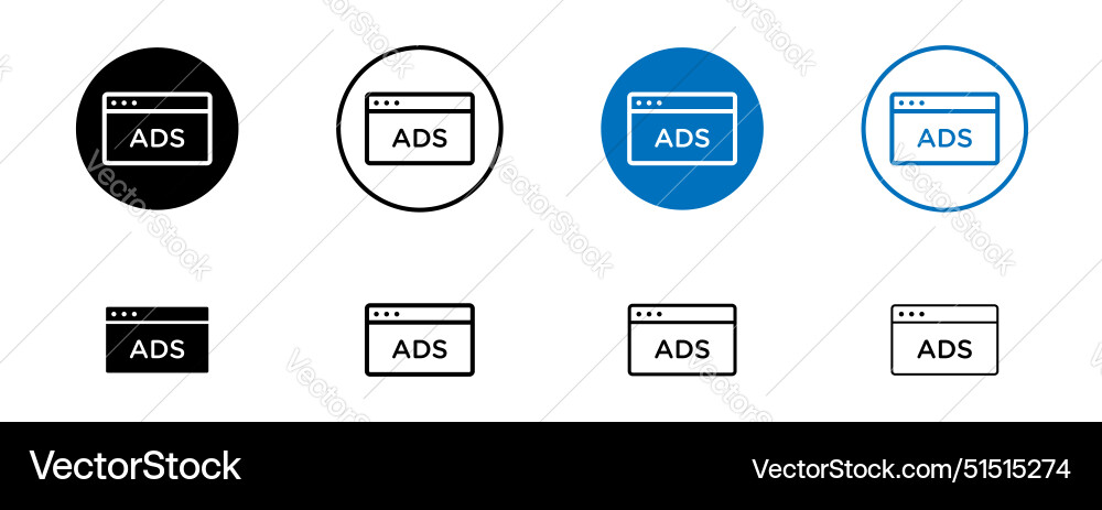 Ad icon Royalty Free Vector Image - VectorStock