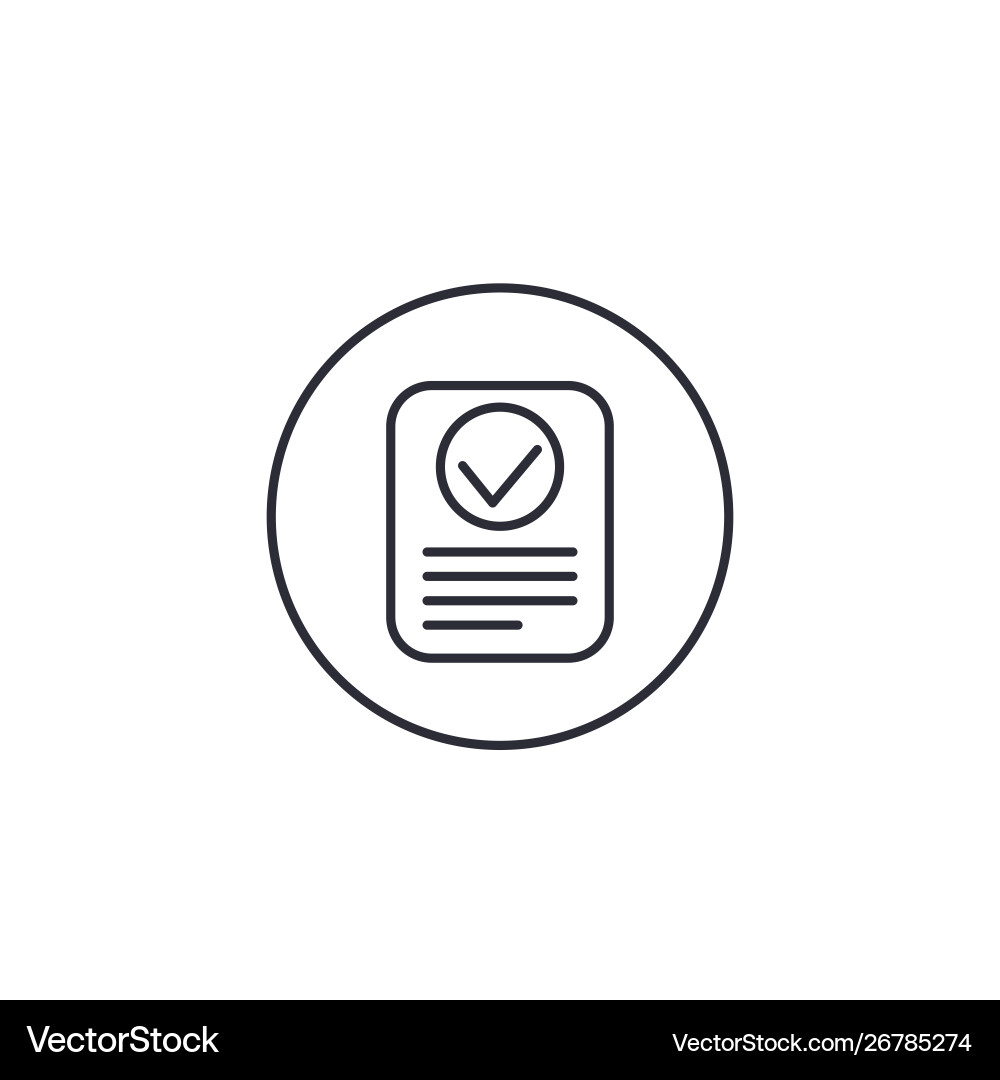 Compliance line icon on white Royalty Free Vector Image
