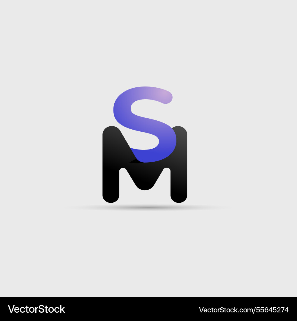 Ms m s creative modern letter icon sm unique artis