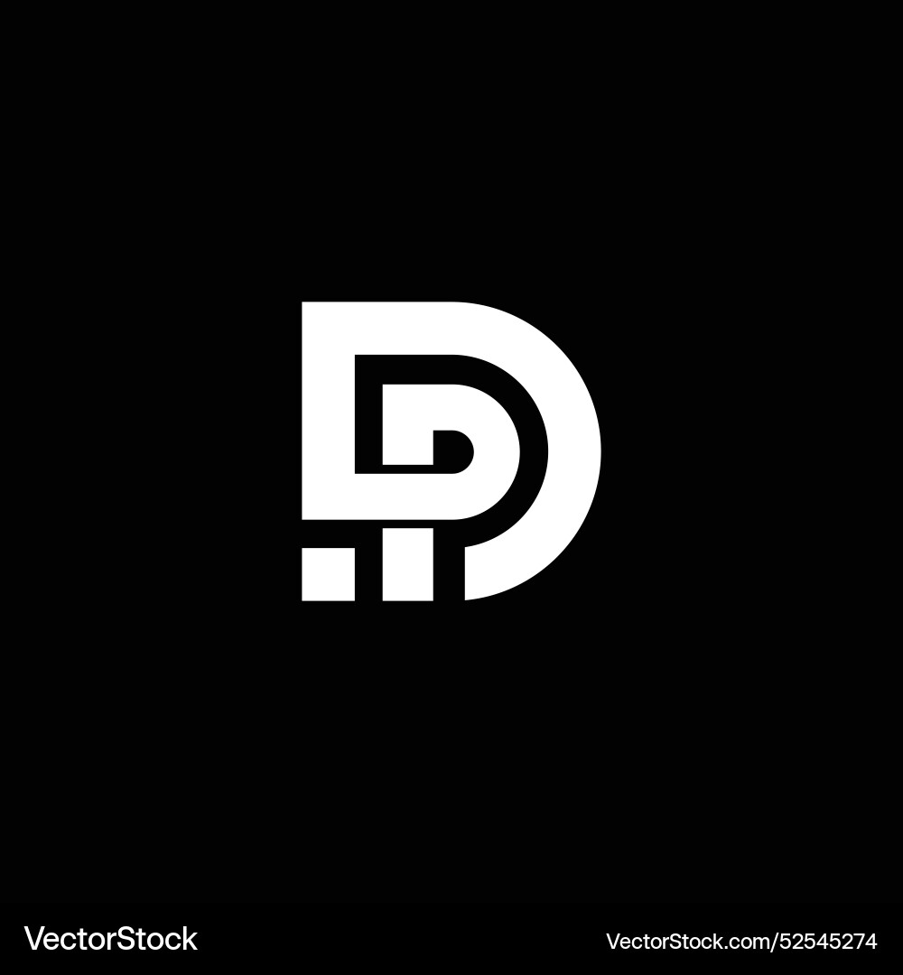 Symbol dp modern logo Royalty Free Vector Image