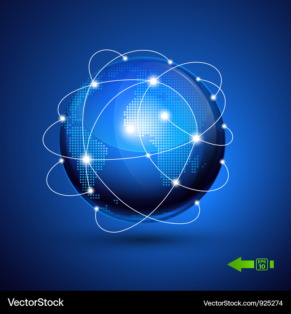 World globe Royalty Free Vector Image - VectorStock