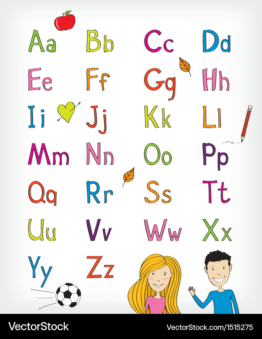 Alphabet set Royalty Free Vector Image - VectorStock