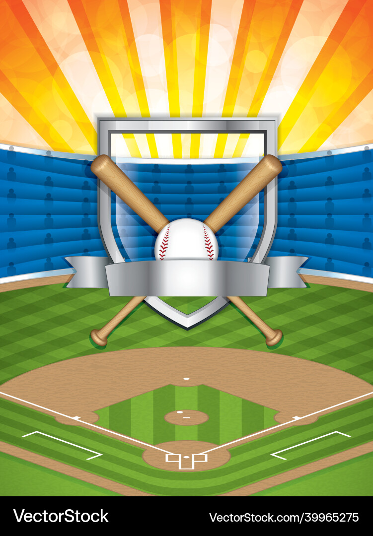 Baseball stadium Royalty Free Vector Image - VectorStock
