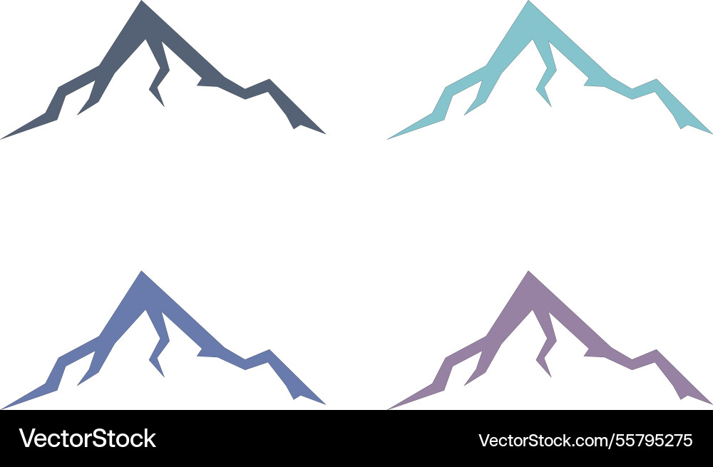 Blue hills sign symbol logo Royalty Free Vector Image