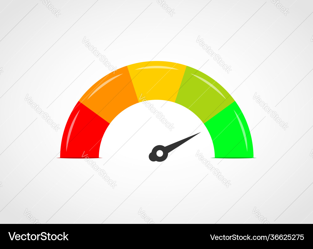 Color gauge speedometer Royalty Free Vector Image