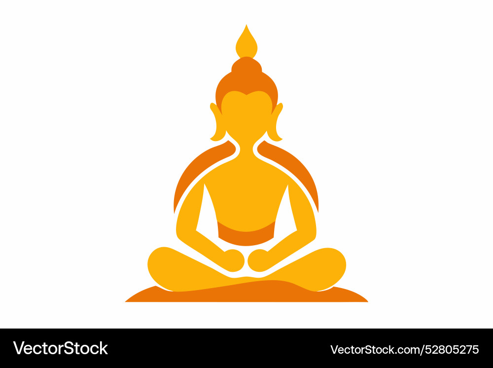 Cute buddha oriental Royalty Free Vector Image