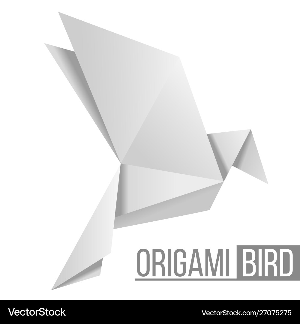 Paper Origami Pigeon Royalty Free Vector Image
