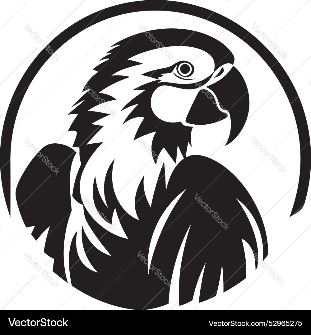 Parrots flight iconic logo design tropical Vector Image