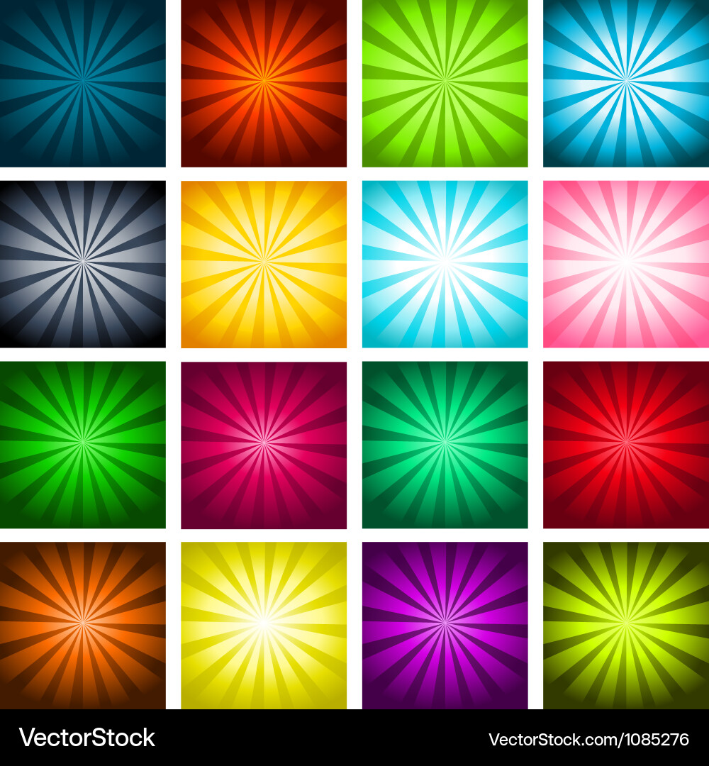 Colorful bursting backgrounds Royalty Free Vector Image